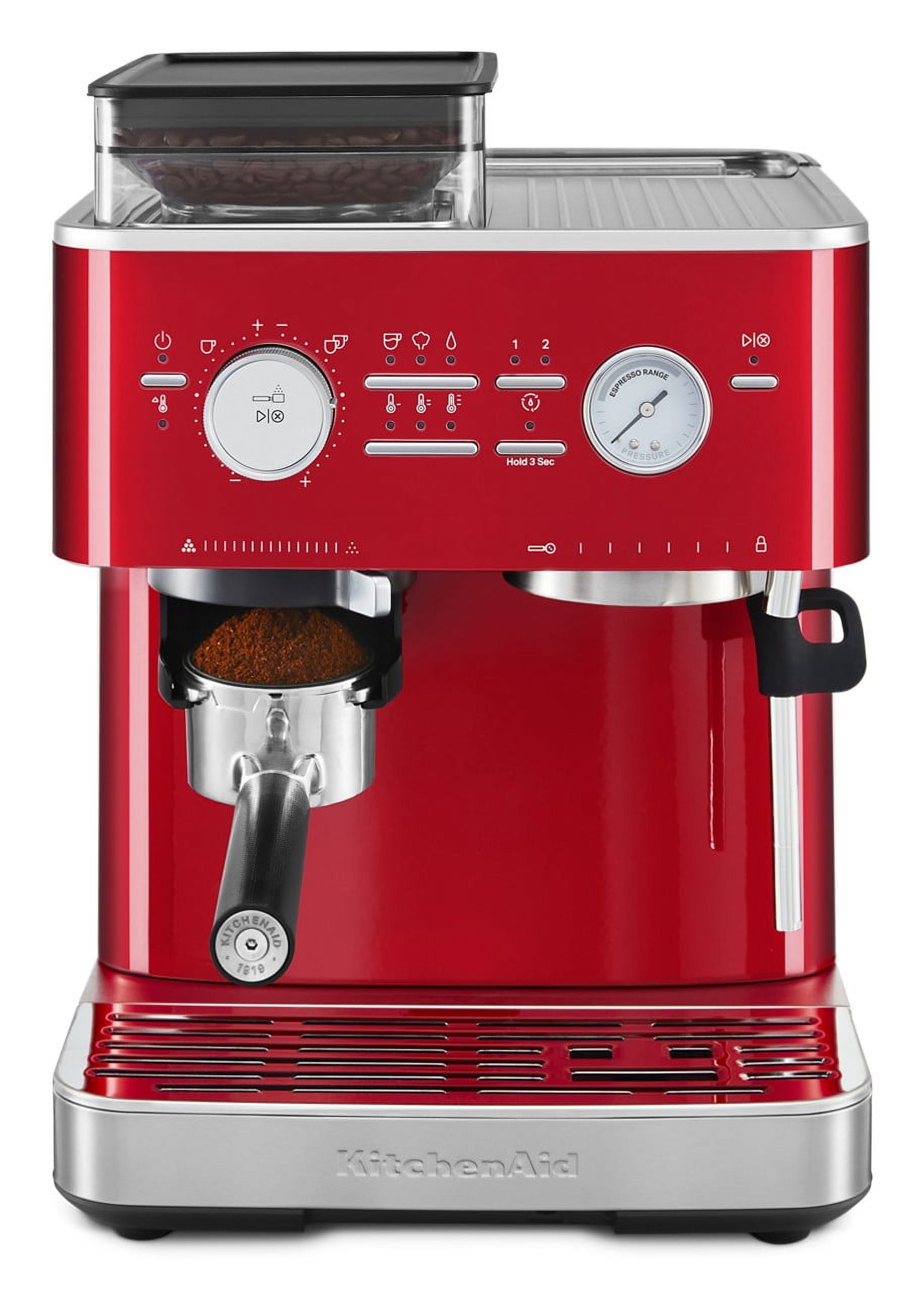 KitchenAid Semi Automatic Espresso Machine with Burr Grinder, KES6551 ...