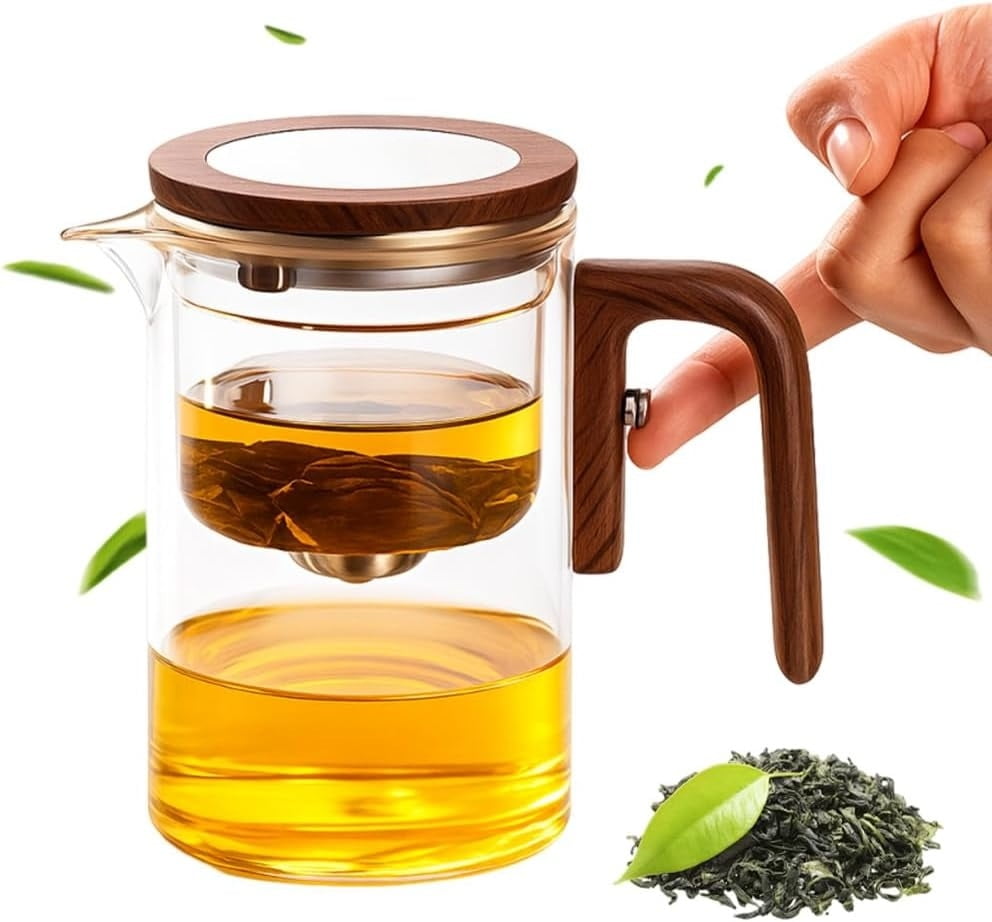Semi-Automatic Magnetic Tea Maker, Borosilicate Glass Gravity Infuser ...
