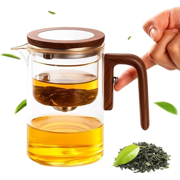 Semi-Automatic Magnetic Tea Maker, Borosilicate Glass Gravity Infuser ...