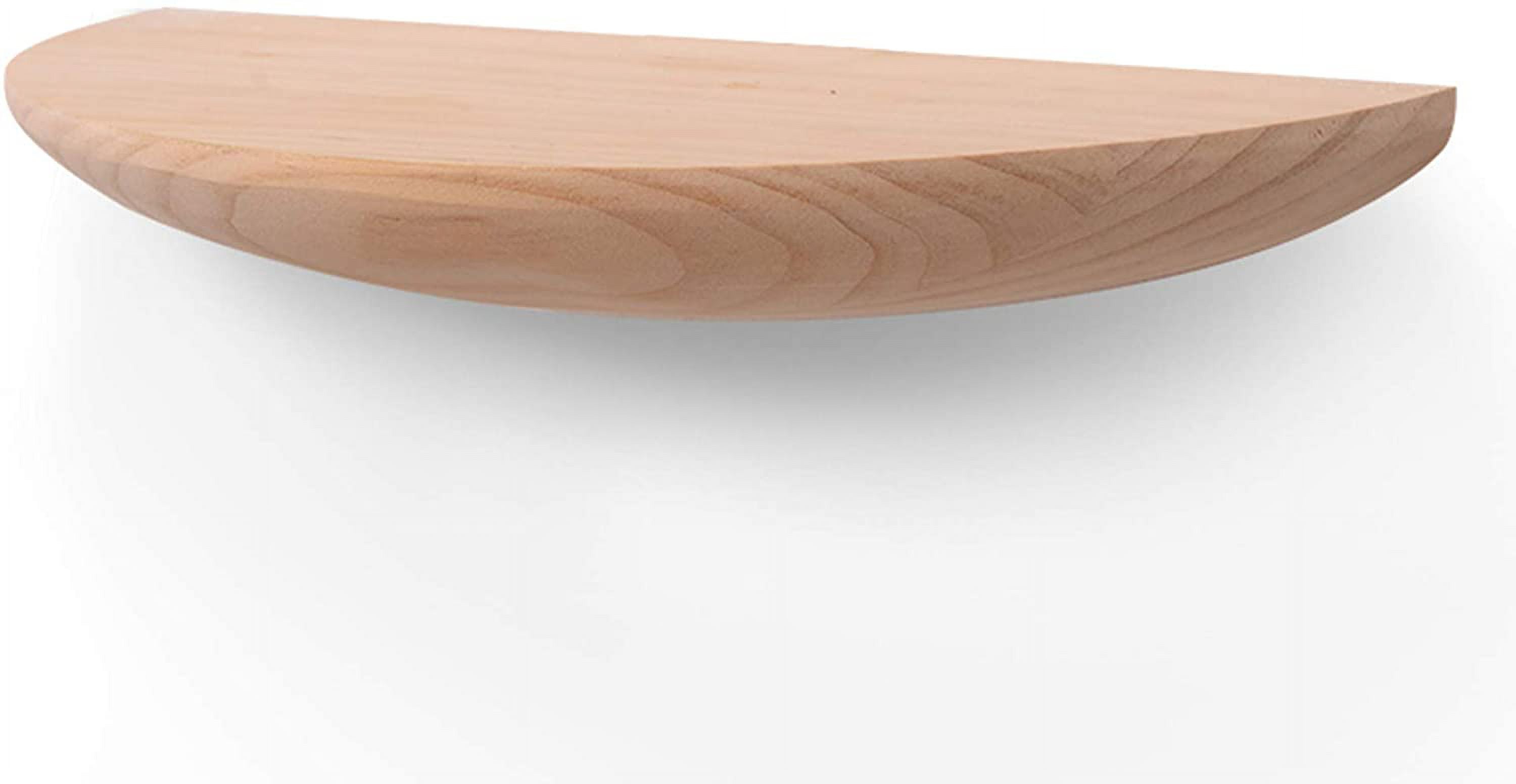 Semi Circle Ledge Wood Shelves, Wooden Floating Shelves Wall Mounted ...