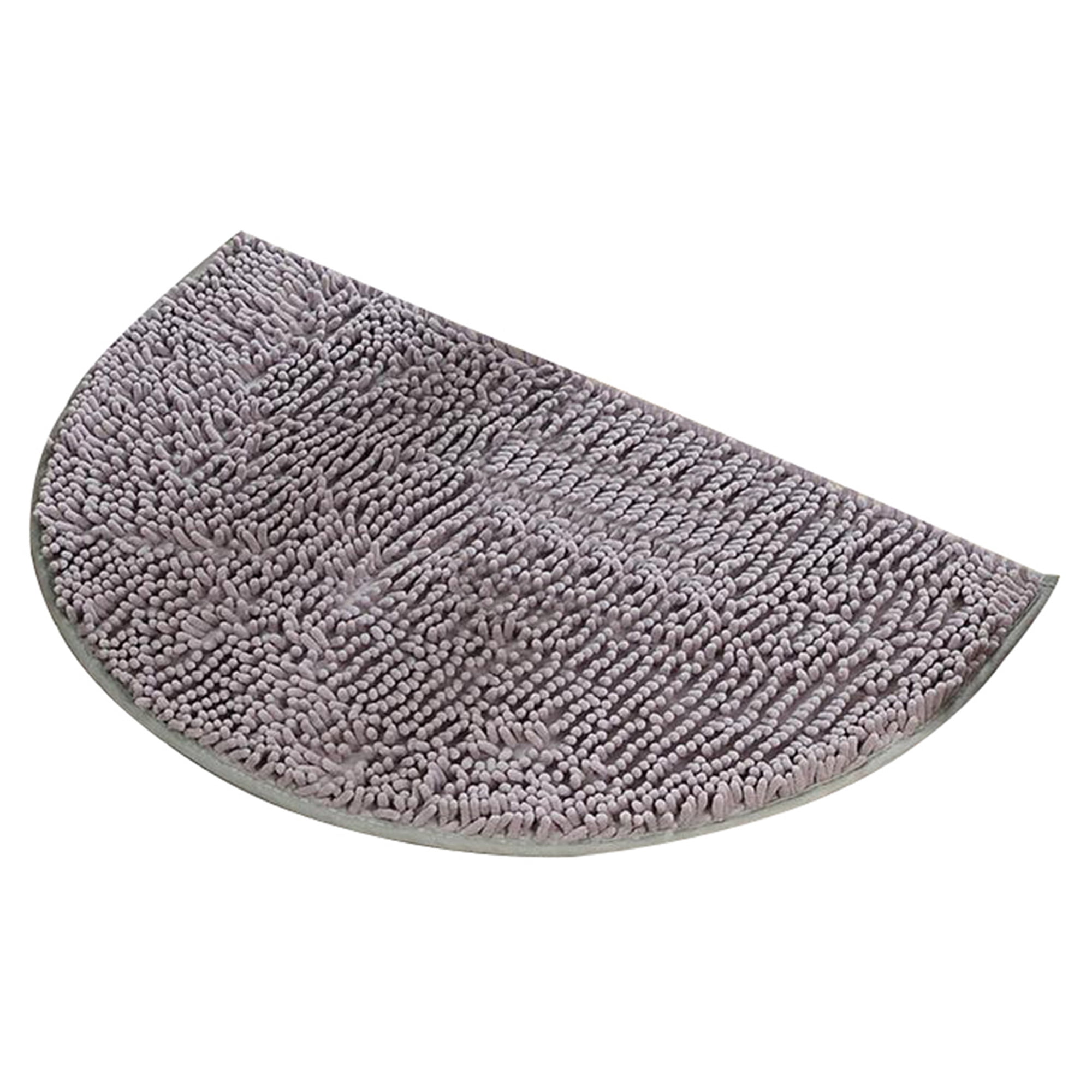 Semi Circular Anti-slip Bath Mat,Half Moon Bathroom Bedroom Rug,Fluffy ...