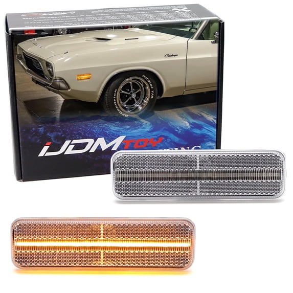 Semi-Clear Lens 36-SMD Amber Full LED Front Bumper Side Marker Light ...