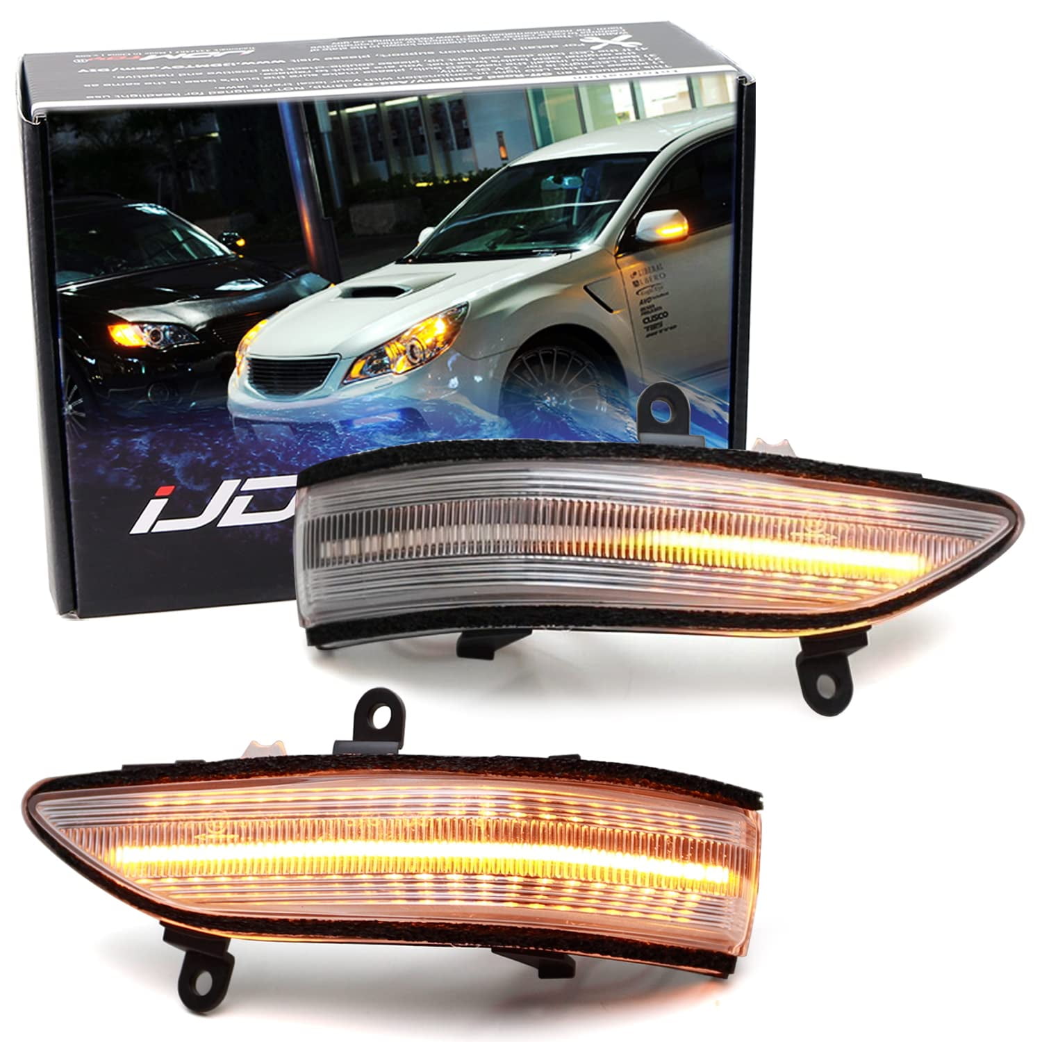 Semi-Clear Lens Full LED Strip Dynamic Sequential Blink/Flow Side ...