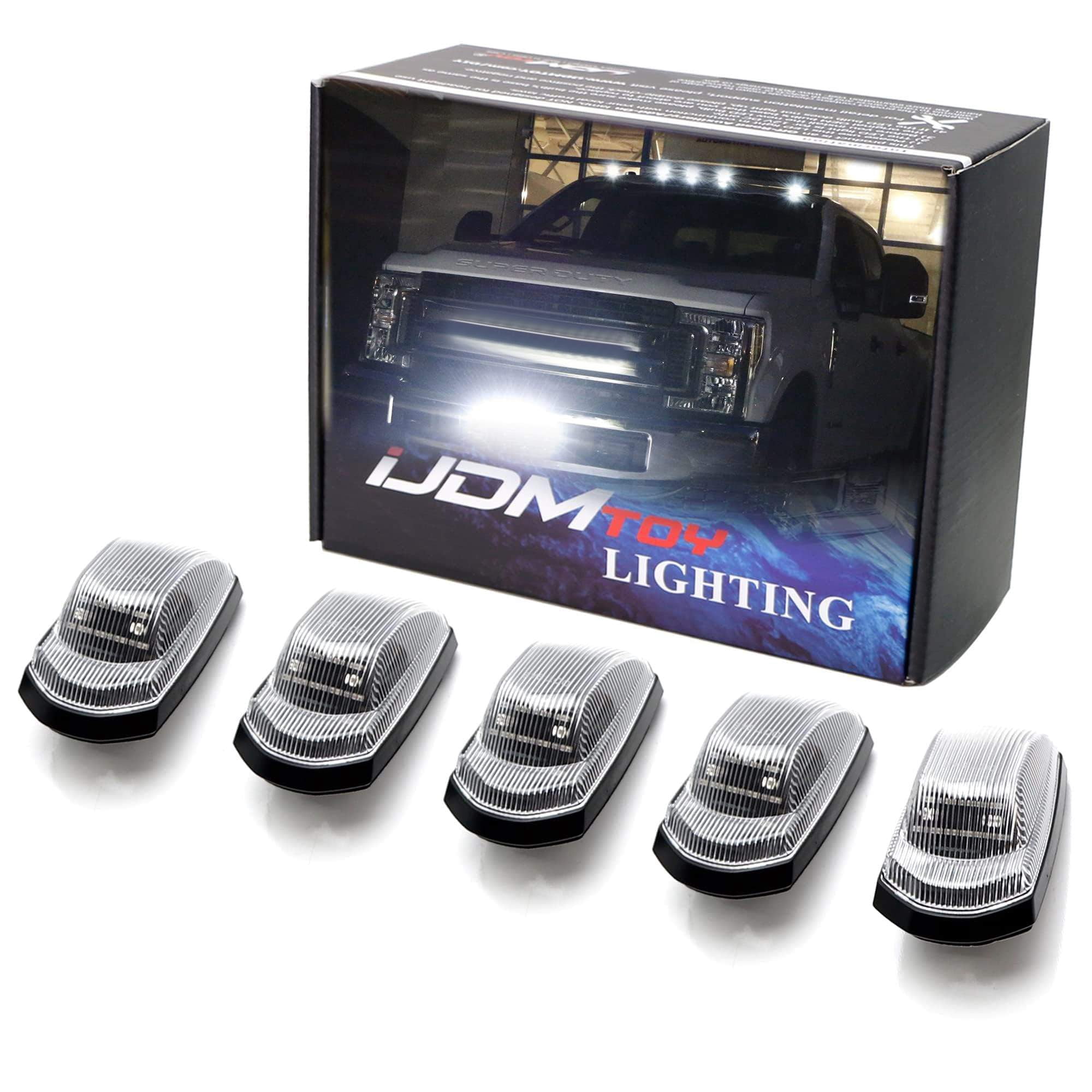 Semi-Clear Lens Xenon White Full LED Cab Roof Marker Lamps Replacement ...