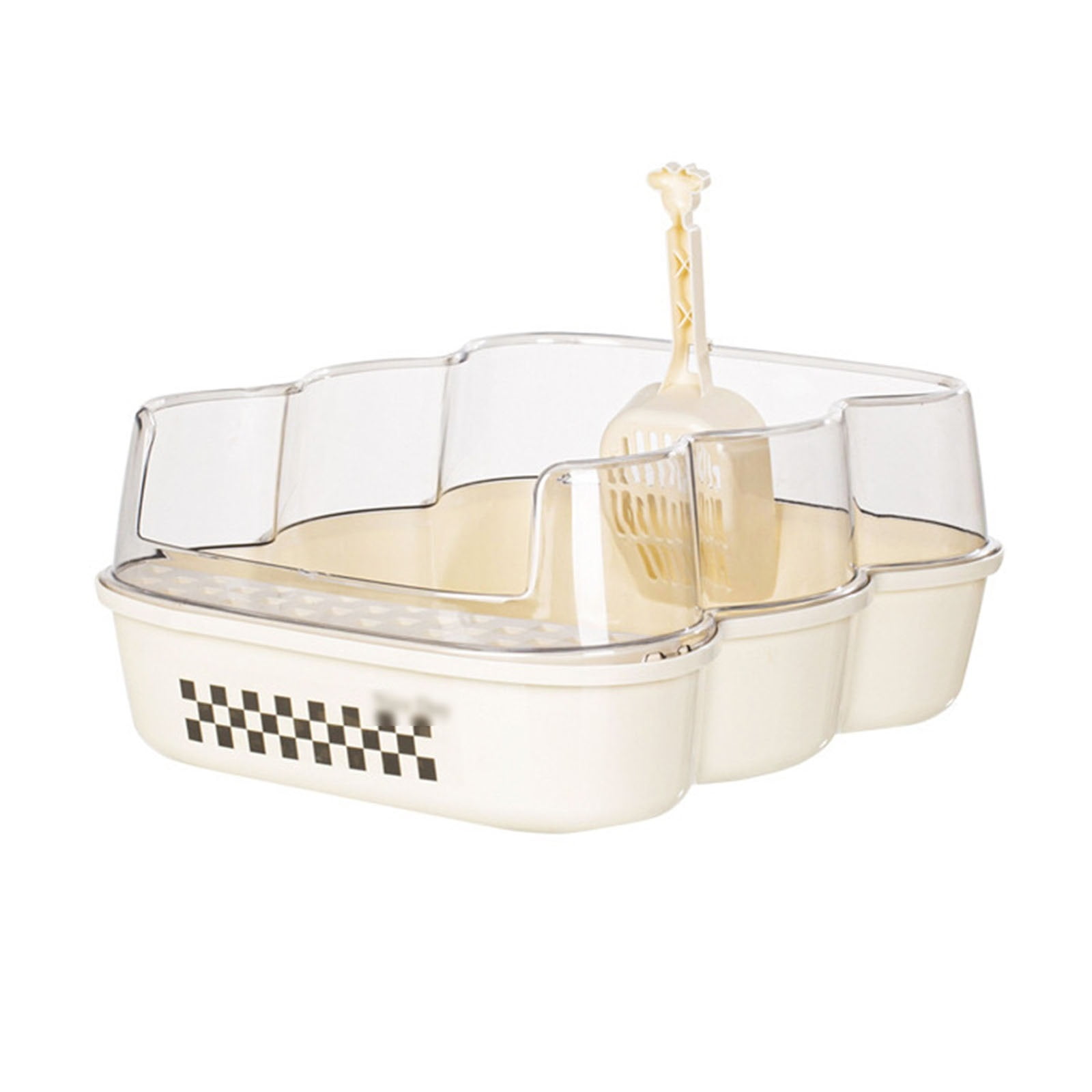 Semi-Closed Litter Tray, Open Cat Litter Boxes, Extra Large Anti-Splash ...