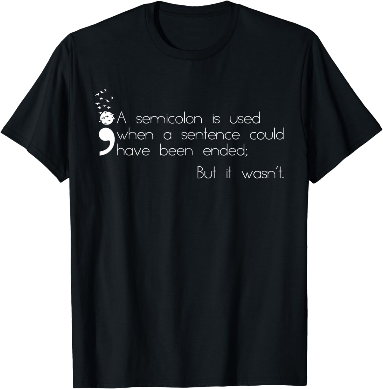Semi Colon Definition Suicide Prevention Awareness T-Shirt - Walmart.com