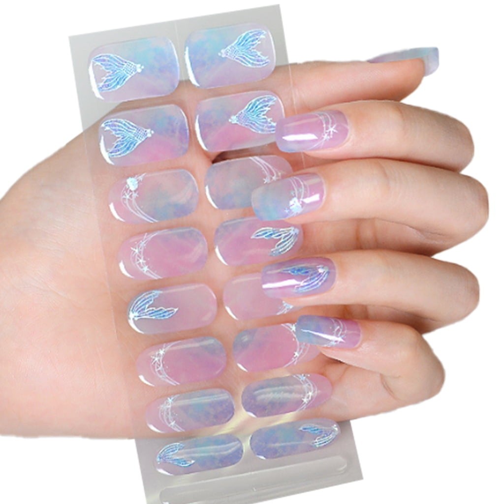 Semi Cured Gels Nails Stickers UVs/LED Lamp Required Gels Nails Polish ...