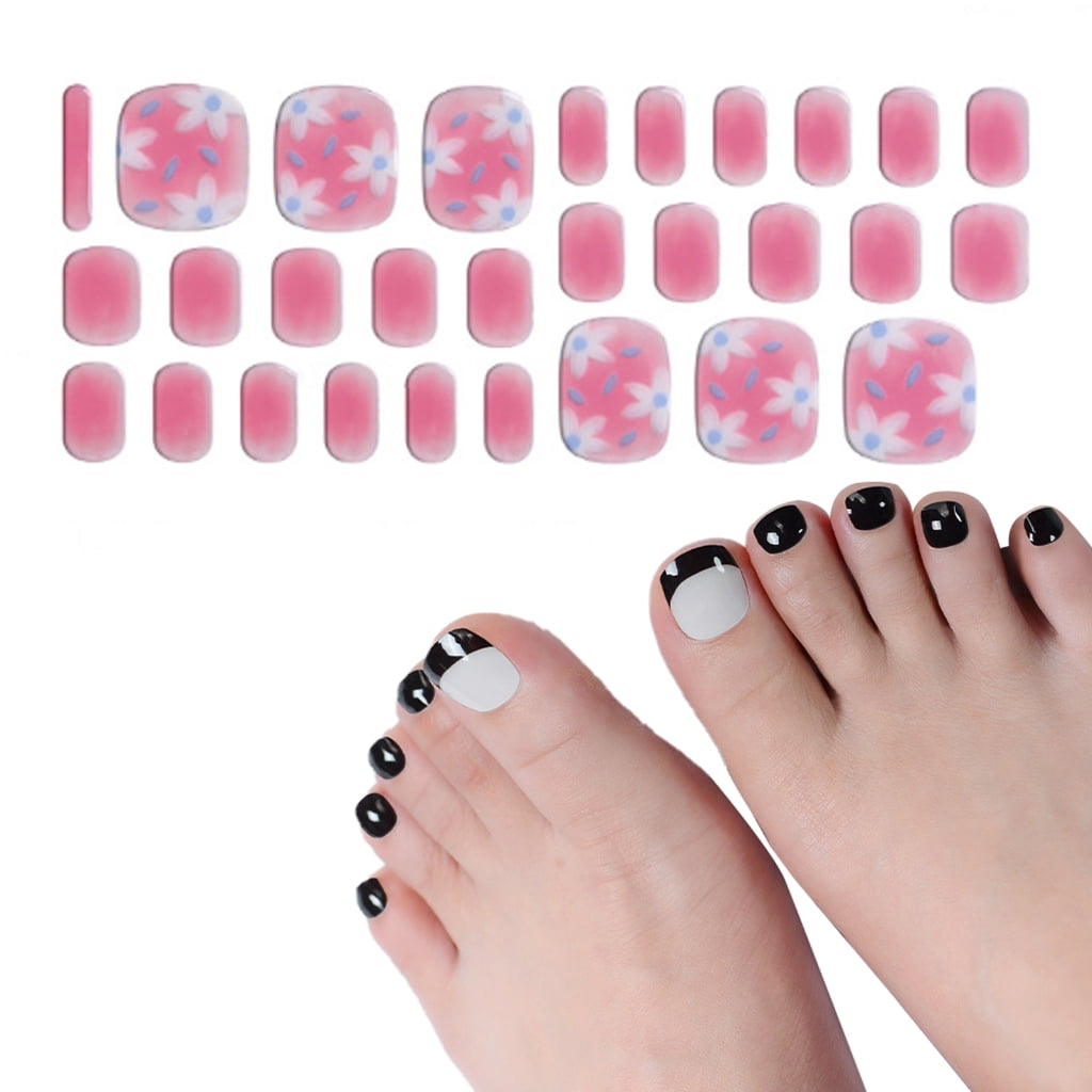 Semi Cured Gels Toenail Strips Gels Toenail Stickers Full Toenail Wraps ...