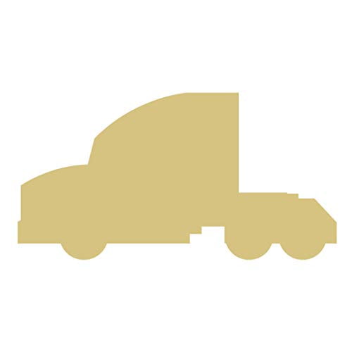 Semi Cutout Unfinished Wood Everyday Door Hanger Truck Driver Home ...