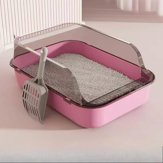 Semi-Enclosed Cat Litter Box Thickening Splash Proof and Easy Clean ...