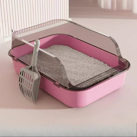 Semi-Enclosed Cat Litter Box Thickening Splash Proof and Easy Clean ...