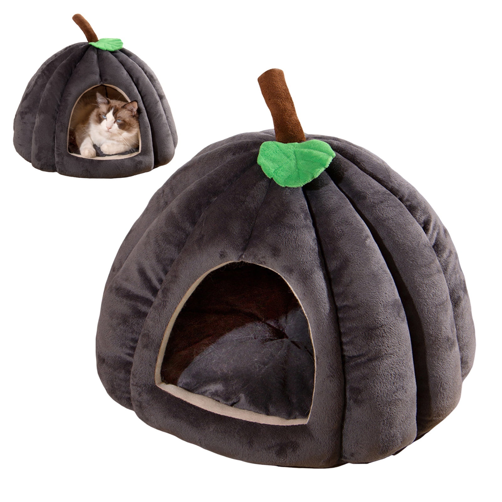 Semi-Enclosed Pet Bed for Cats All Seasons Comfort Stable Anti-Slip ...