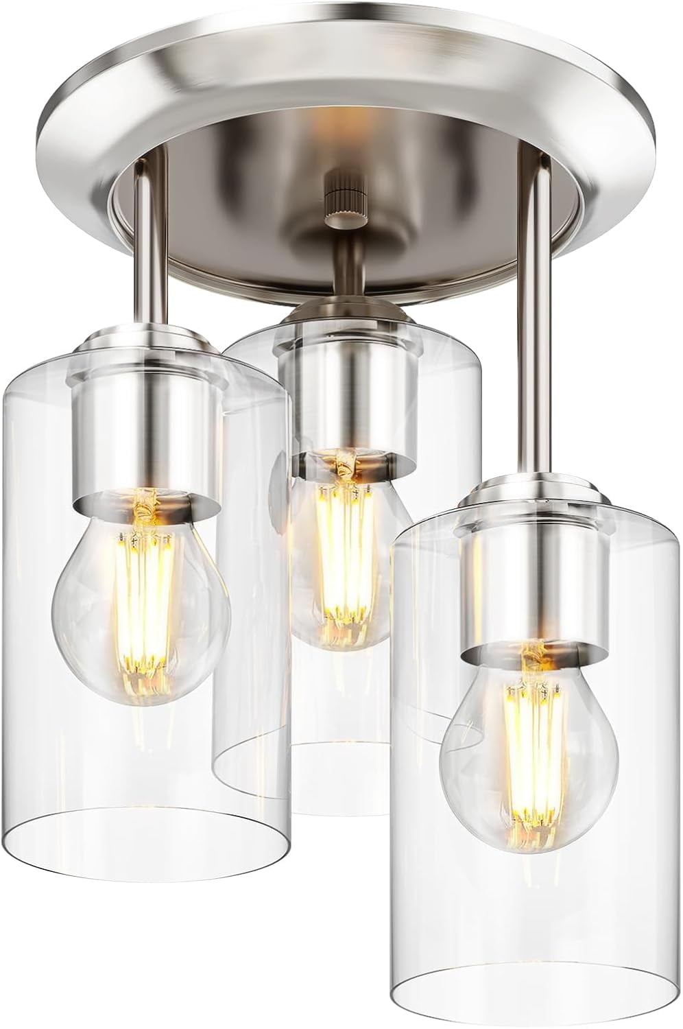 Semi Flush Mount Ceiling Light - 3-Light Ceiling Light Fixtures ...