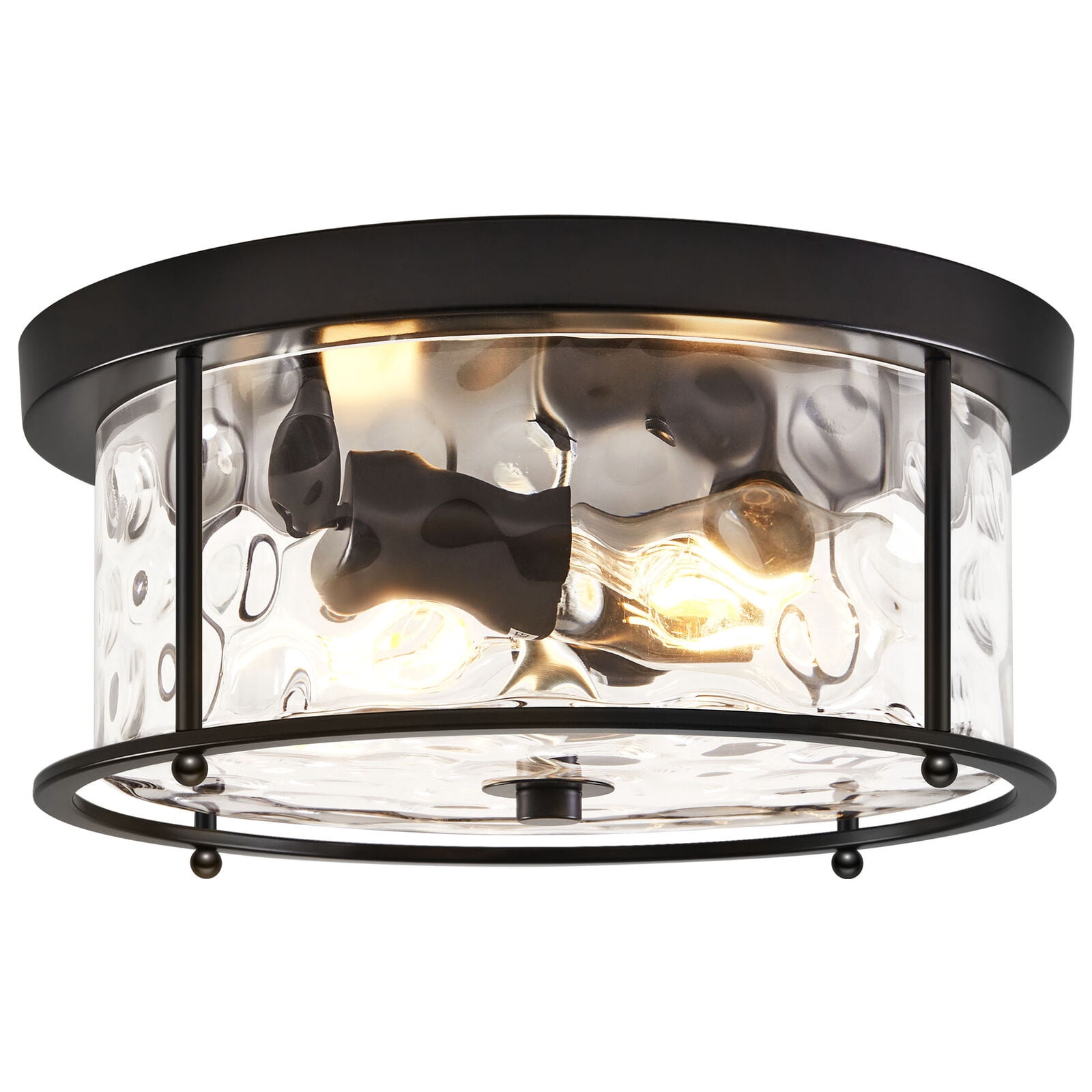 Semi Flush Mount Ceiling Light Fixture 2-Light Vintage Ceiling Lamp ...