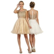 Sleeveles Homecoming Designer Short Dress - Walmart.com