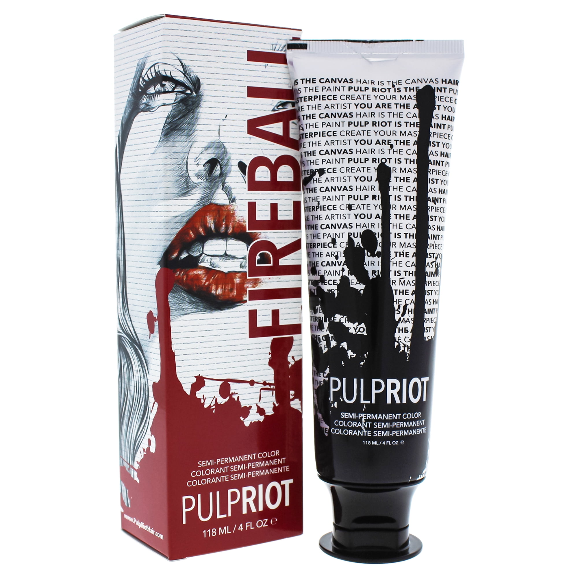 Pulp Riot Semi-Permanent Fireball - Red Hair Color for Unisex with ...