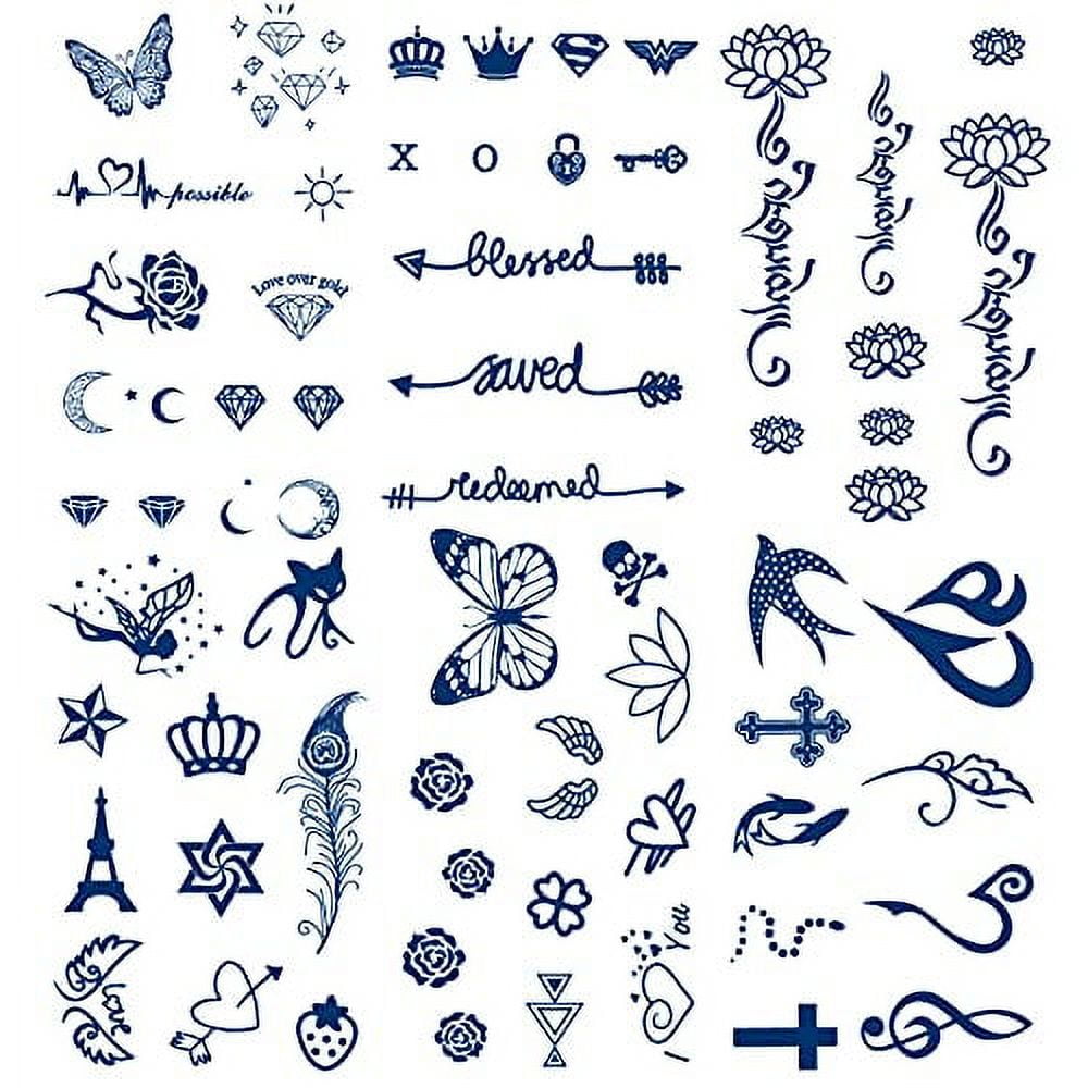 Semi Permanent Tattoos, 6-Sheet .. 2 Weeks Long Last .. Waterproof ...