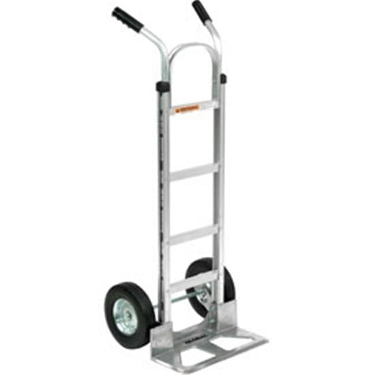 Semi Pneumatic Wheels & Double Handle Aluminum Hand Truck - Gray ...