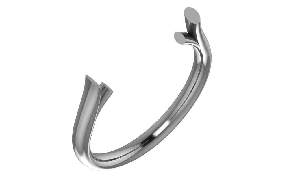 Semi-Polished 10k Yellow Gold 10mm Span Cathedral Open Shank For Multi ...