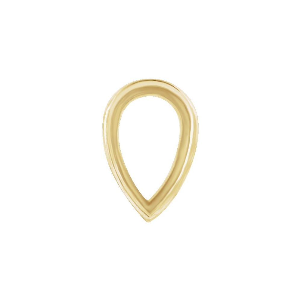 Semi-Polished 10k Yellow Gold 4x2.5mm Pear Shape Micro Bezel Setting ...