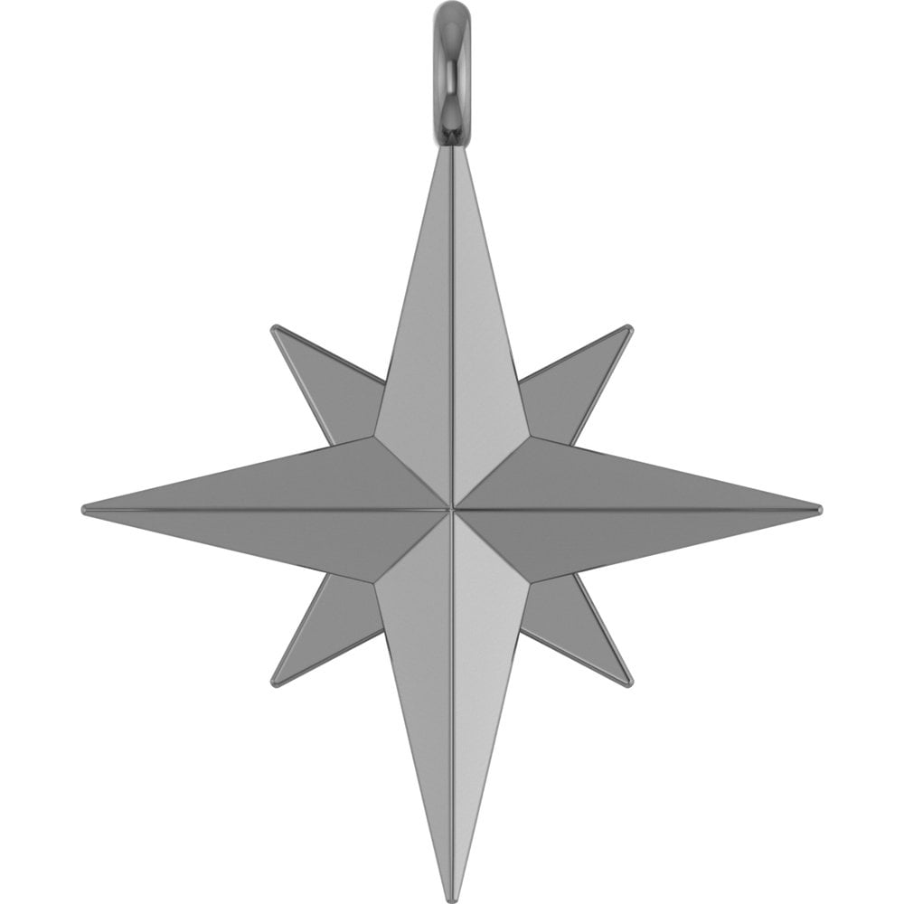 Semi-Polished 10k Yellow Gold Star Dangle Link Finished Finding ...