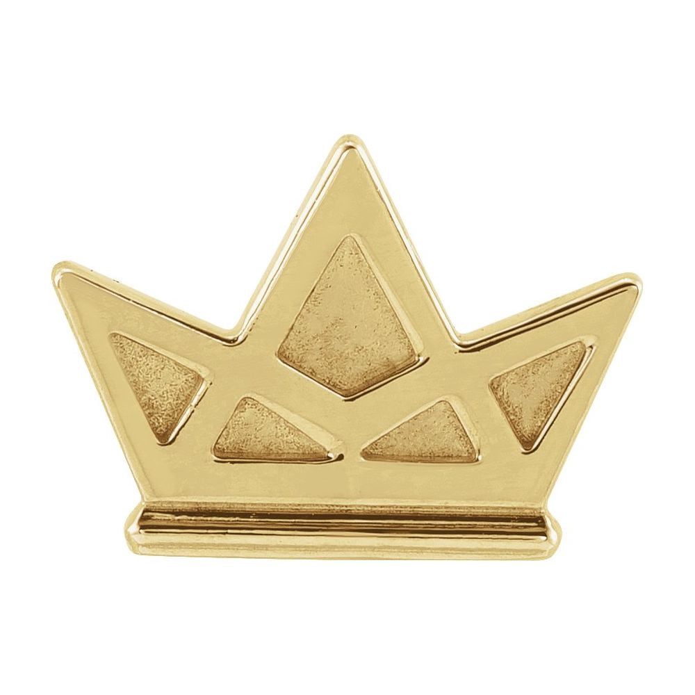 Semi-Polished 10k Yellow Gold Tiny Crown Metal Trim Finished Finding ...