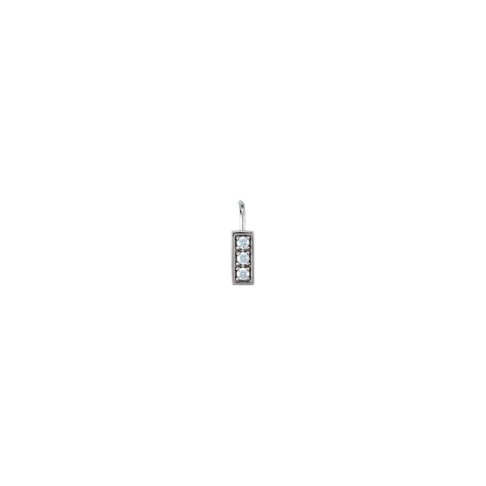 Semi-Polished 14k White Gold 1.5mm Round Shape Articulated Scroll Slide ...