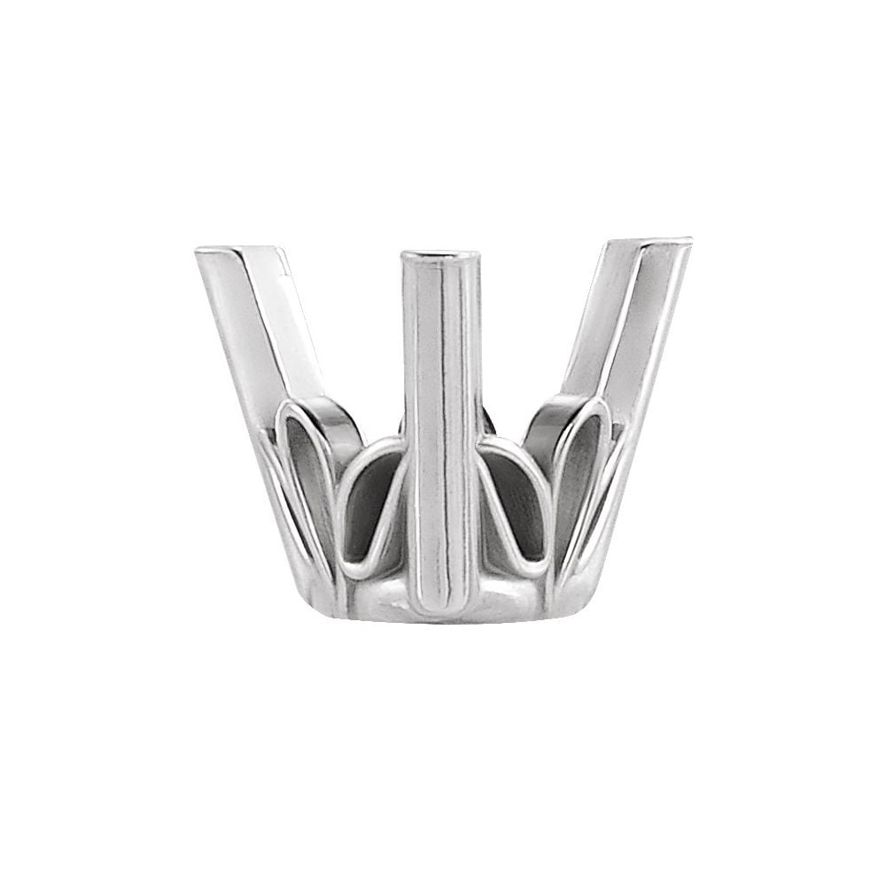 Semi-Polished 14k X1 White Gold 3.5mm Trillion Triangle Shape 3-Prong ...