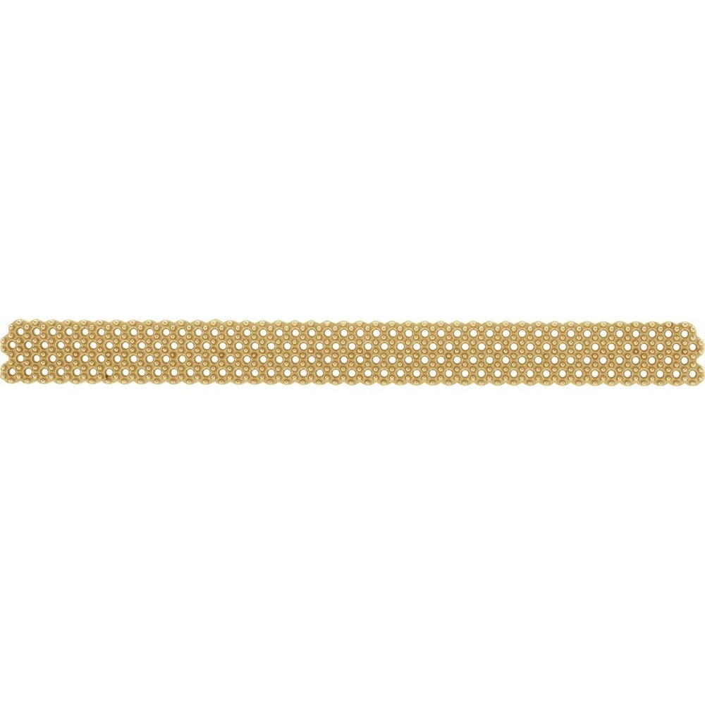 Semi-Polished 14k Yellow Gold 1.3mm Round Shape 4-Row Strip Setting ...