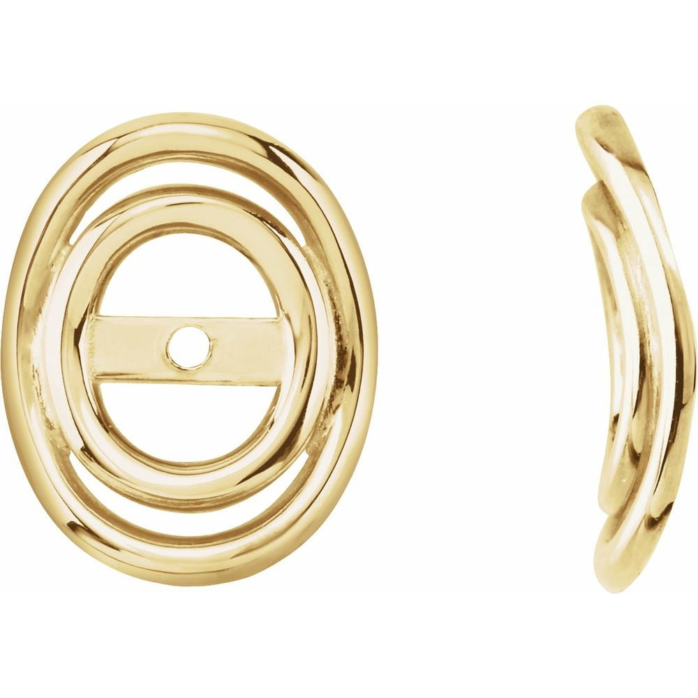 Semi-Polished 14k Yellow Gold 3.7mm Interior Diameter Single Earring ...