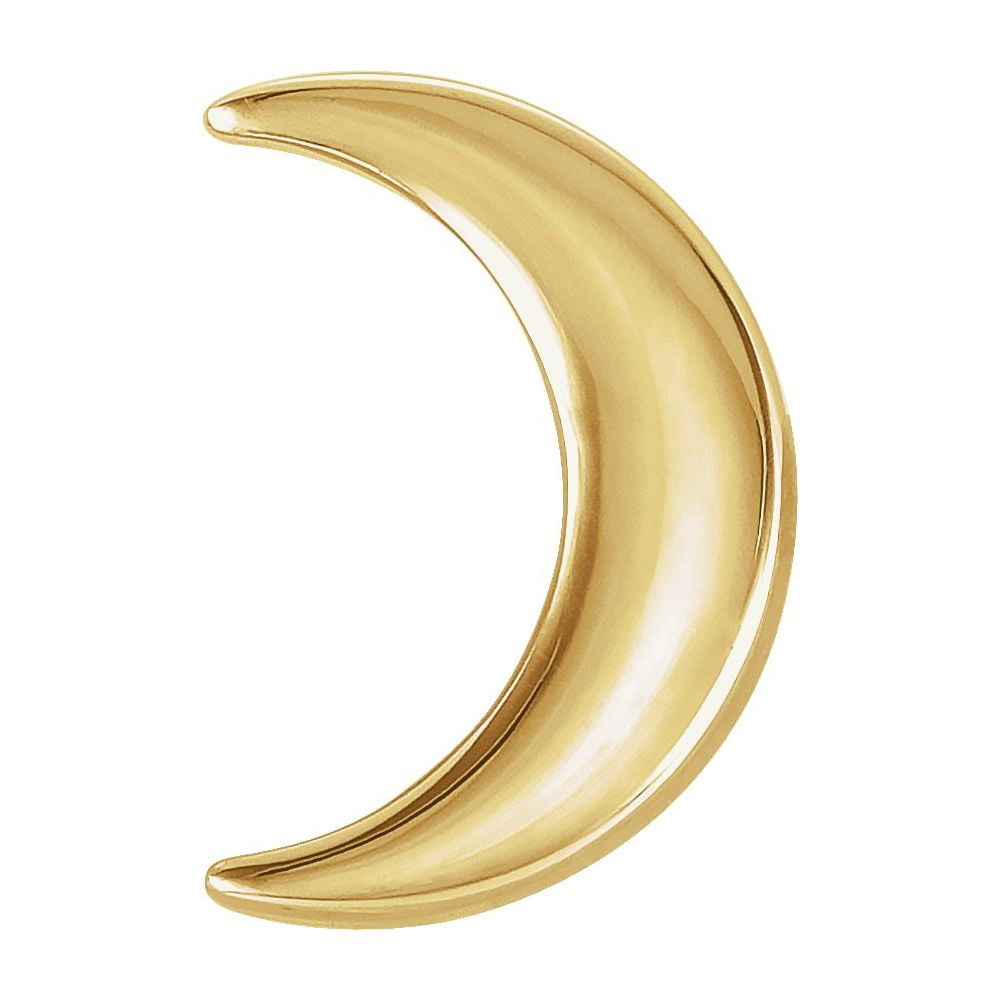 Semi-Polished 14k Yellow Gold Decorative Crescent Moon Metal Trim ...