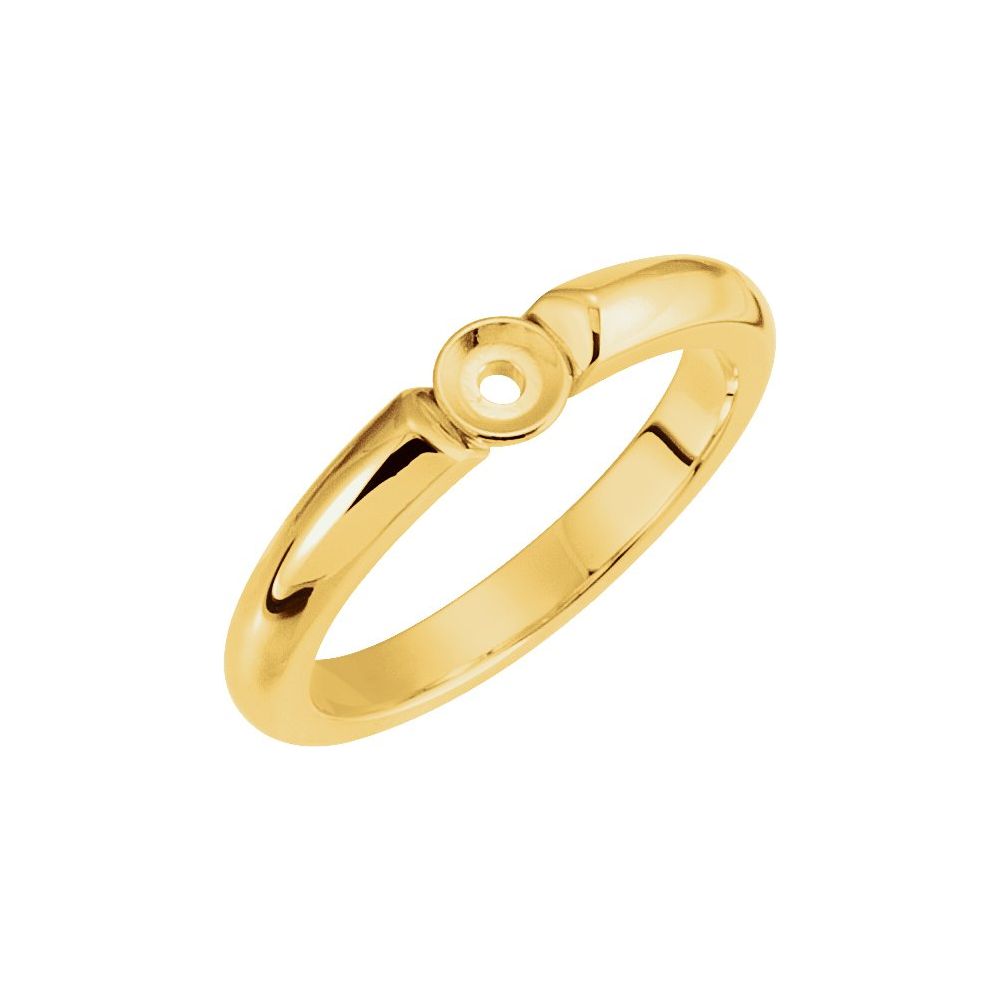 Semi-Polished 14k Yellow Gold Peg Shank For 9.4mm 6-Prong Solstice ...