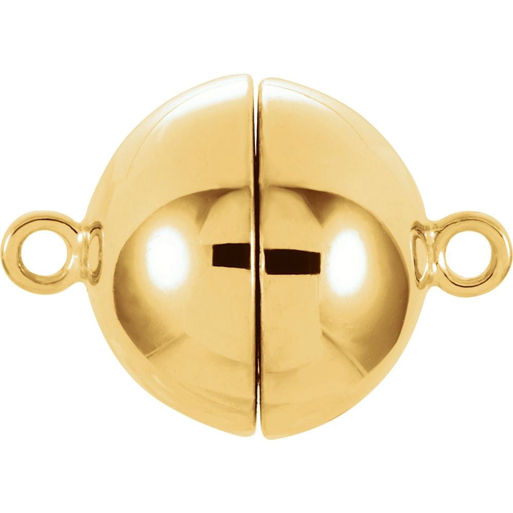 Semi-Polished 14k Yellow Gold Plated Sterling Silver 10mm Round Shape ...