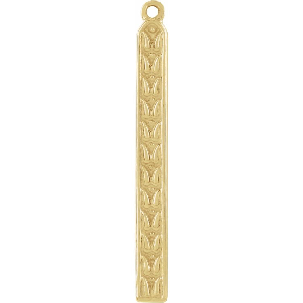 Semi-Polished 14k Yellow Gold Sculptural-Inspired Bar Dangle Link ...