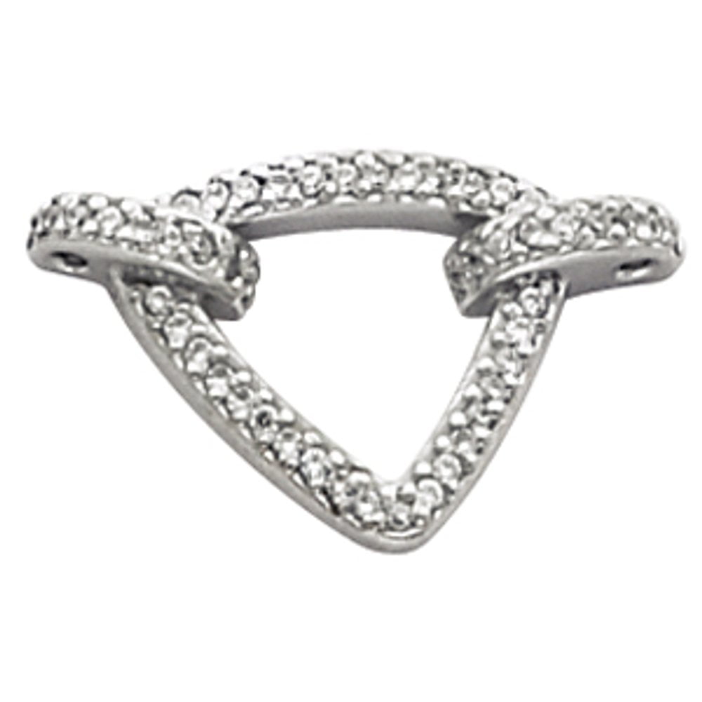 Semi-Polished 18k Palladium White Gold (No Nickel) Round Shape Necklace ...