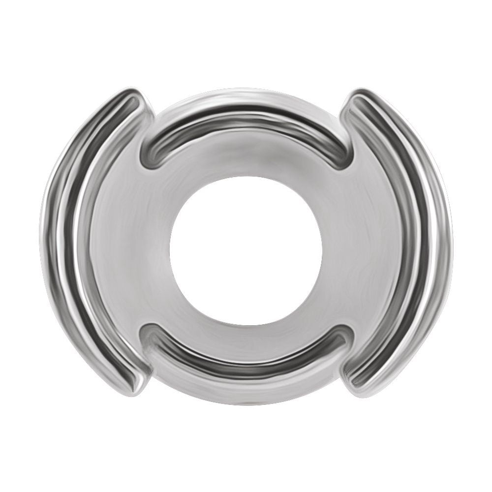 Semi-Polished 18k White Gold 8.6mm Round Shape Tapered Half Bezel ...