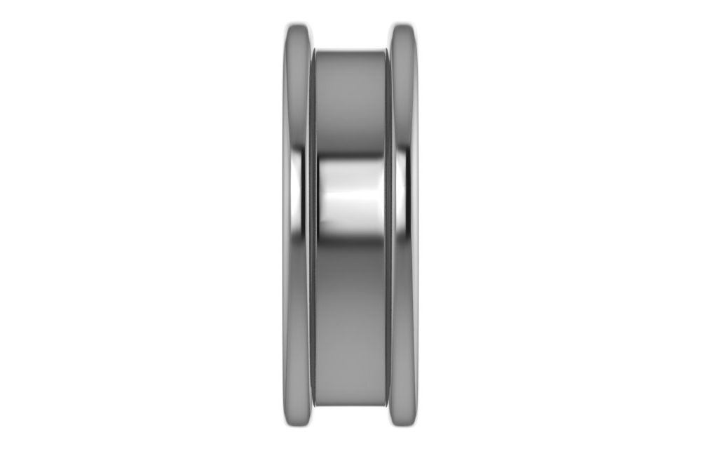 Semi-Polished 18k White Gold Geometric Channel Bail Finished Finding ...