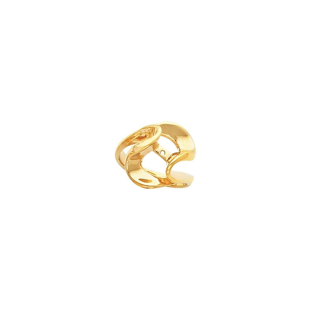 Semi-Polished 18k X1 White Gold Freeform Bypass Remount Peg Ring ...