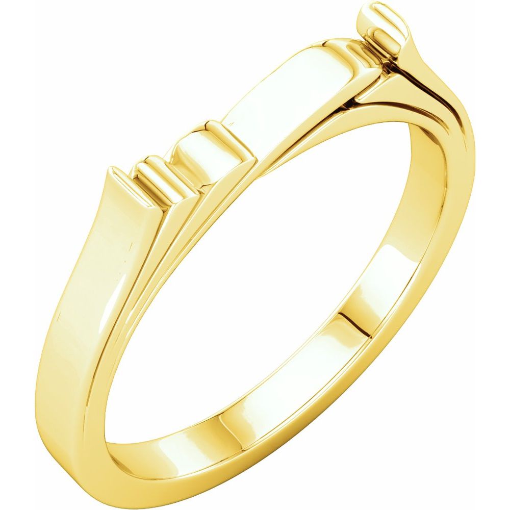 Semi-Polished 18k Yellow Gold 11.42mm Span Vintage-Inspired Shank For ...