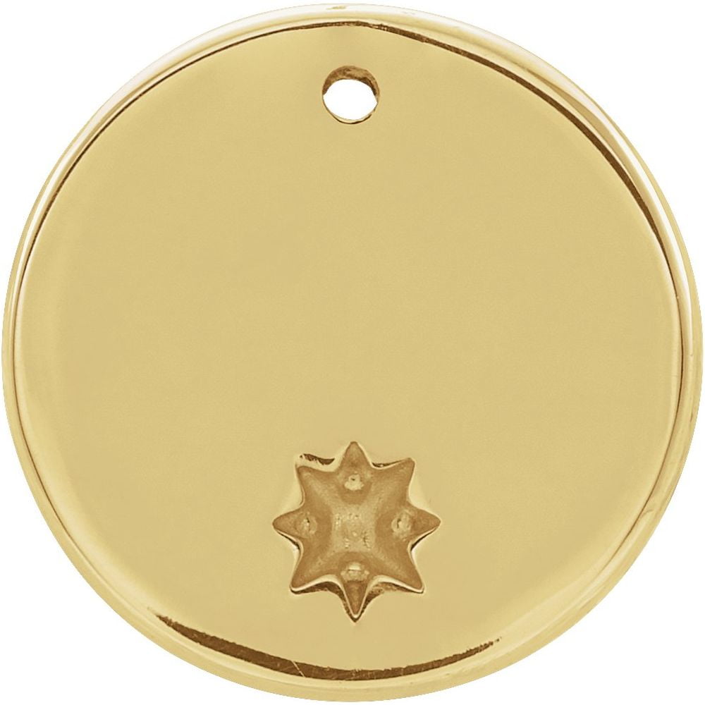 Semi-Polished 18k Yellow Gold 1mm Round Shape Starburst Dangle Link ...