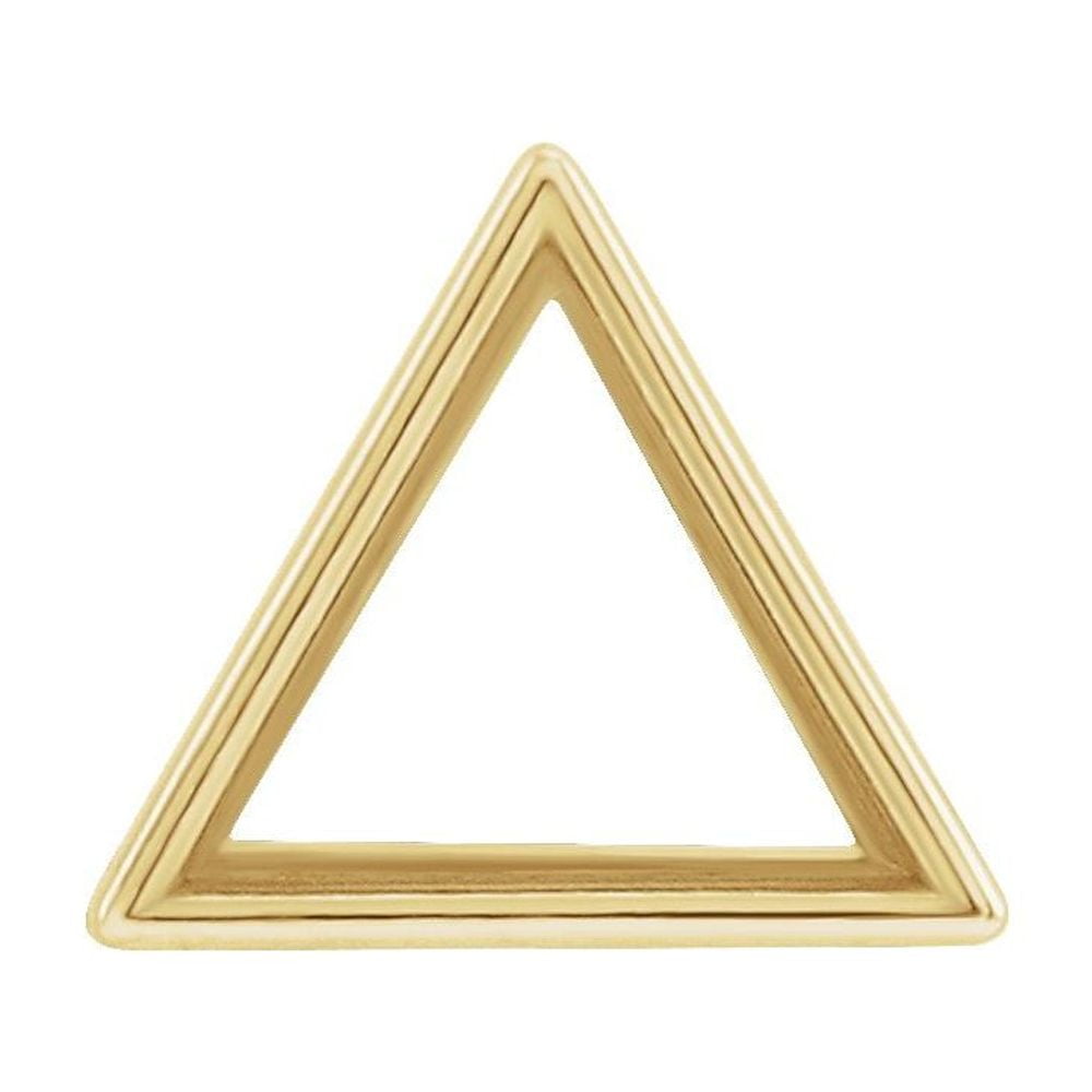 Semi-Polished 18k Yellow Gold 3.5mm Trillion Triangle Shape Bezel ...