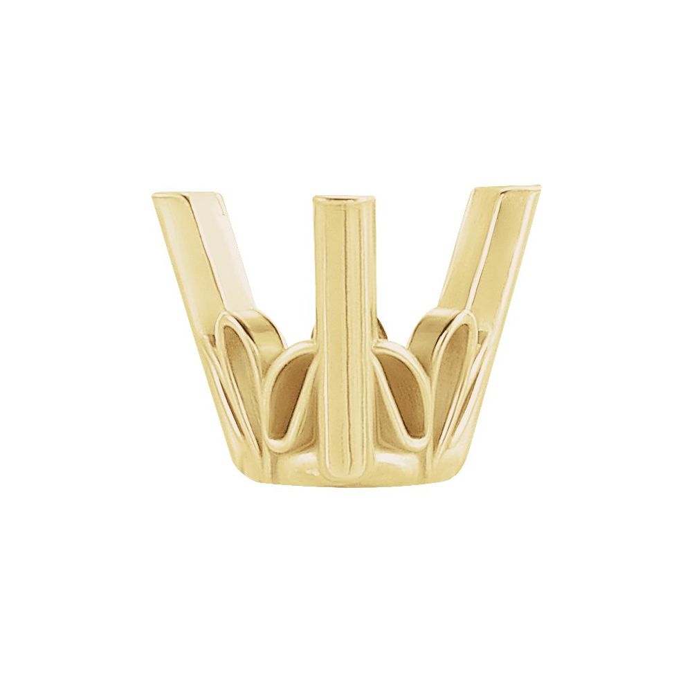 Semi-Polished 18k Yellow Gold 7mm Trillion Triangle Shape 3-Prong ...