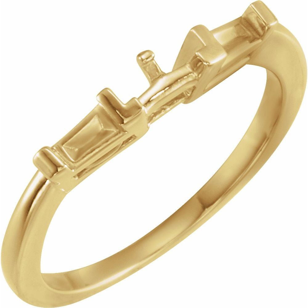 Semi-Polished 18k Yellow Gold Band Ring 7x7mm Square Bridal Wedding ...