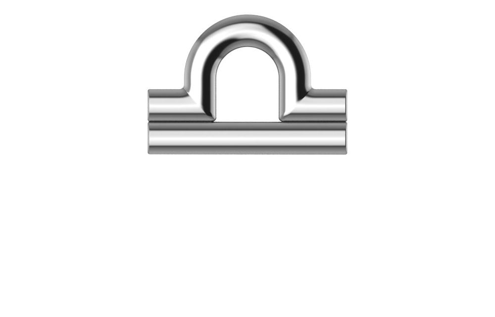 Semi-Polished 18k Yellow Gold Libra Symbol Metal Trim Finished Finding ...