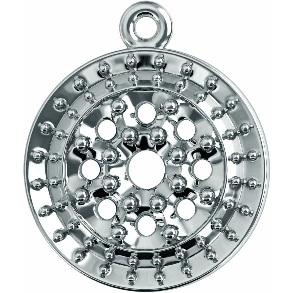 Semi-Polished Platinum 3.5mm Round Shape Halo-Style Cluster Dangle Link ...