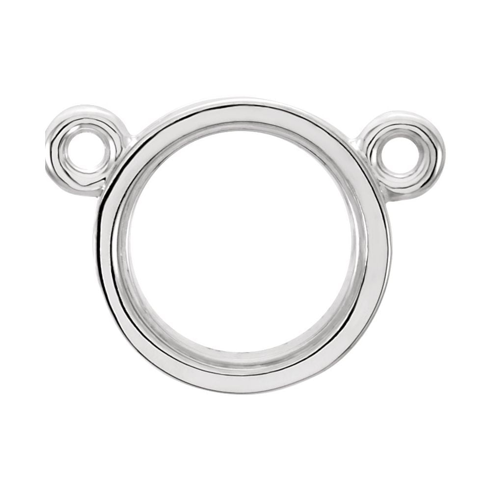 Semi-Polished Platinum 5.2mm Round Shape Solitaire Necklace Center ...