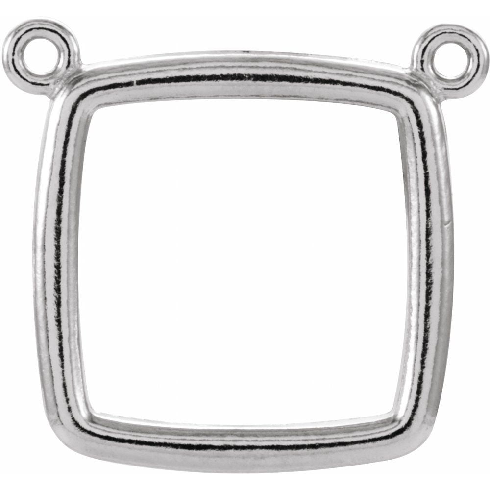 Semi-Polished Platinum Square Shape Geometric Necklace Center Jewelry ...