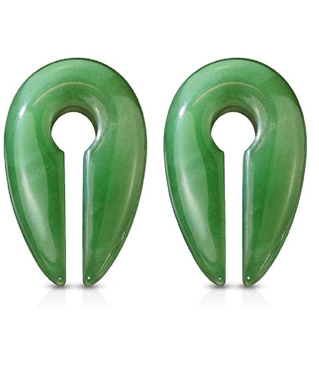 Semi Precious Stone Jade Green Keyhole Hanger Taper - Walmart.com