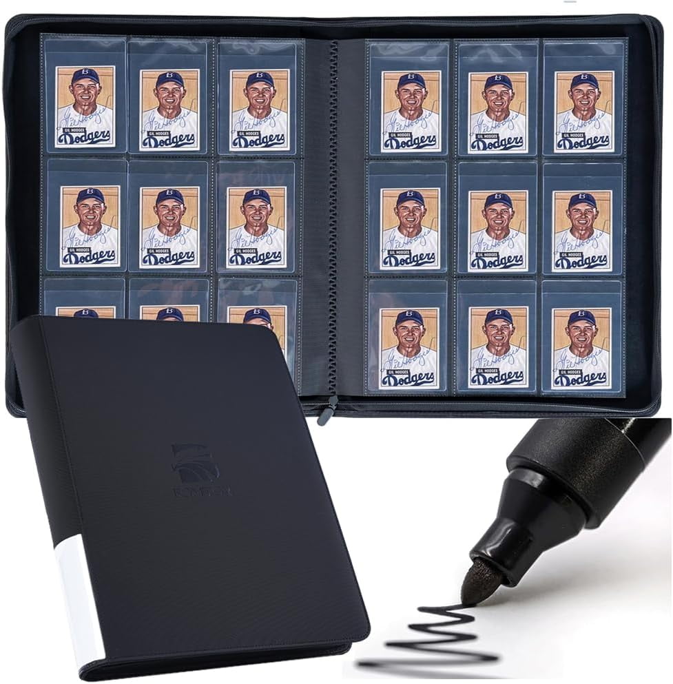 Semi Rigid Card Holder Binder, Premium Card Saver 1 Binder with Sleeves ...