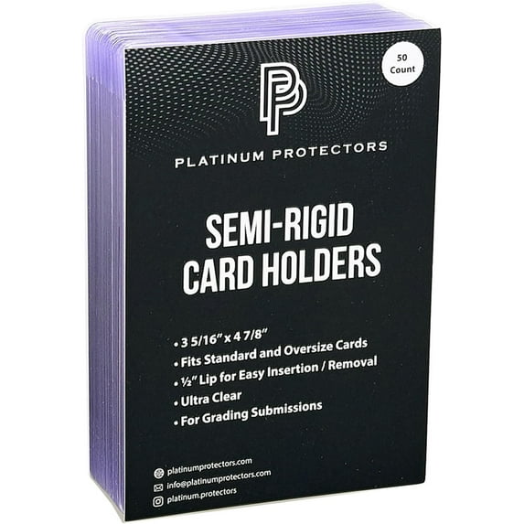 Semi-Rigid Card Holders for Graded Card Submissions for Standard ...